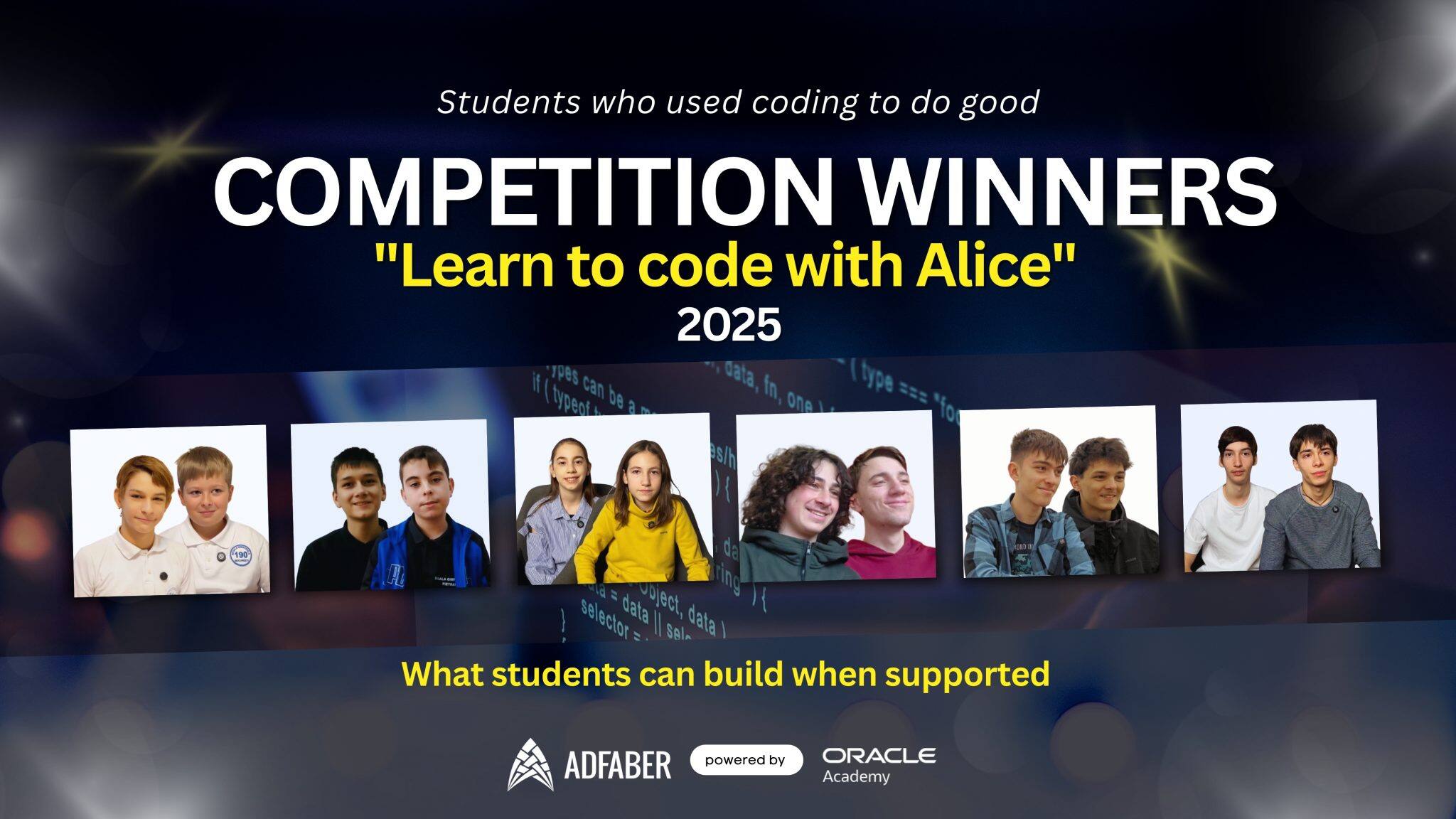 We congratulate the middle and high school student winners of the ...