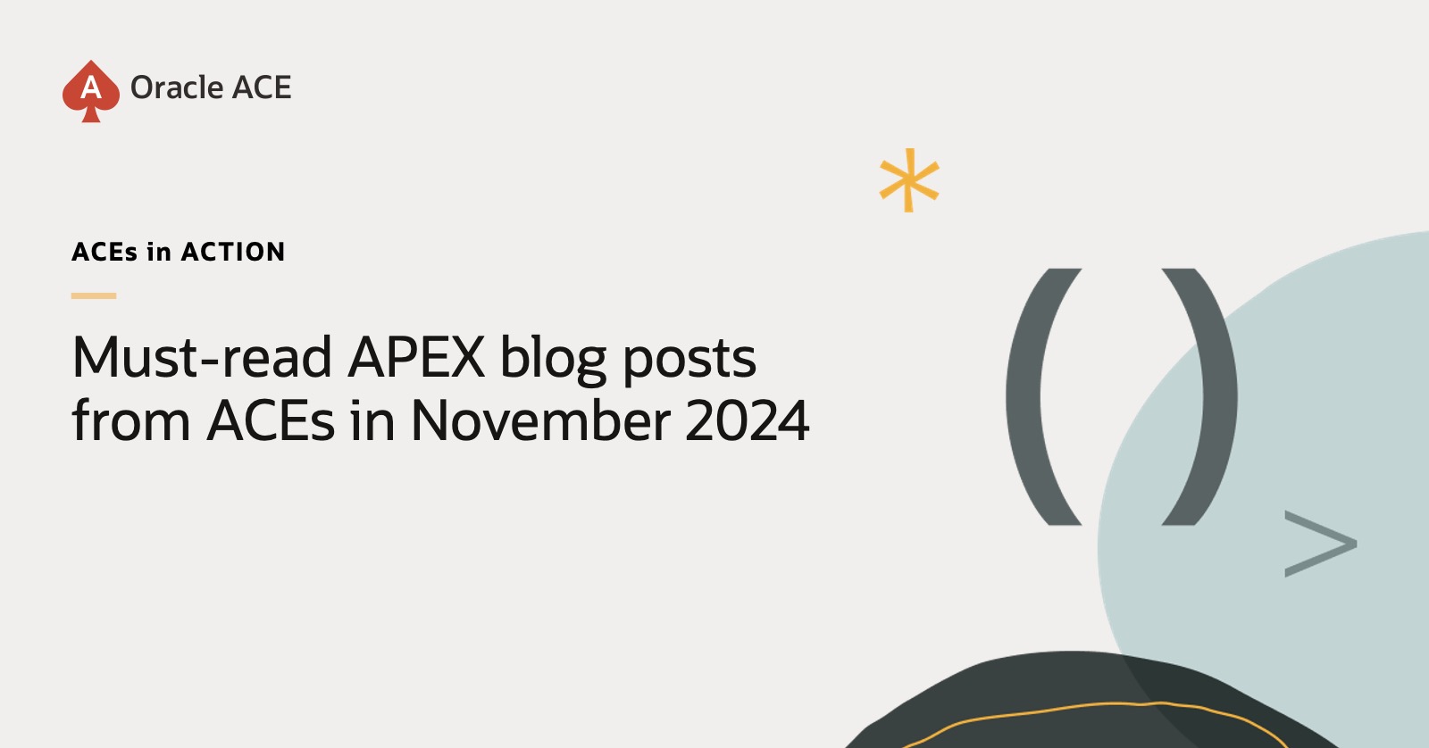 Must-read APEX blog posts from ACEs in November 2024 | ace