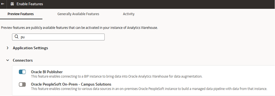Load Data from the Oracle Standard Analytics Publisher Connector with Interactive Parameters ...