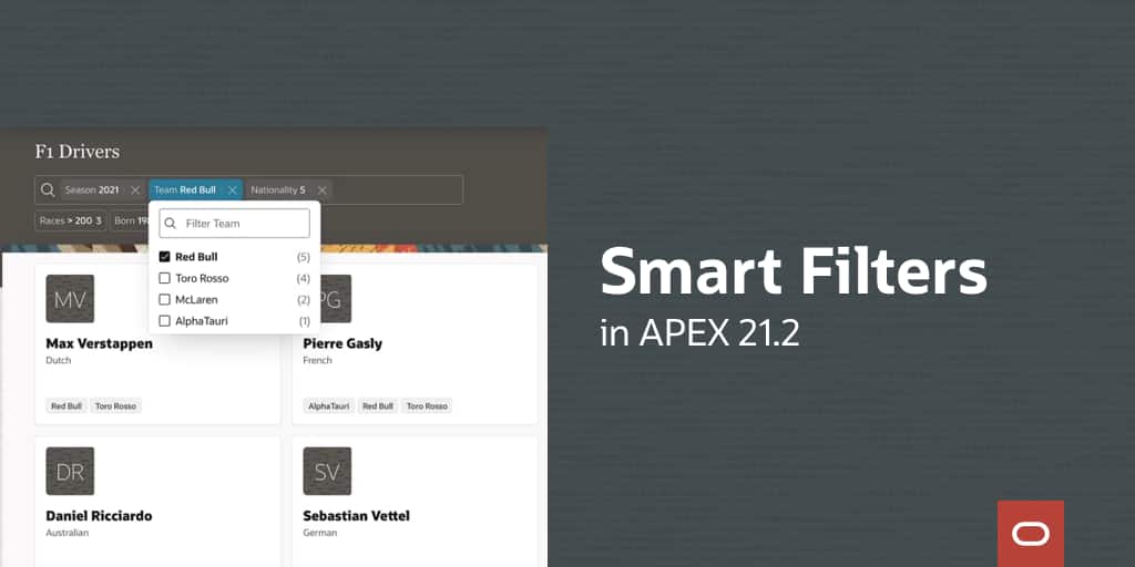 Smart Filters in Oracle APEX 21.2 | apex
