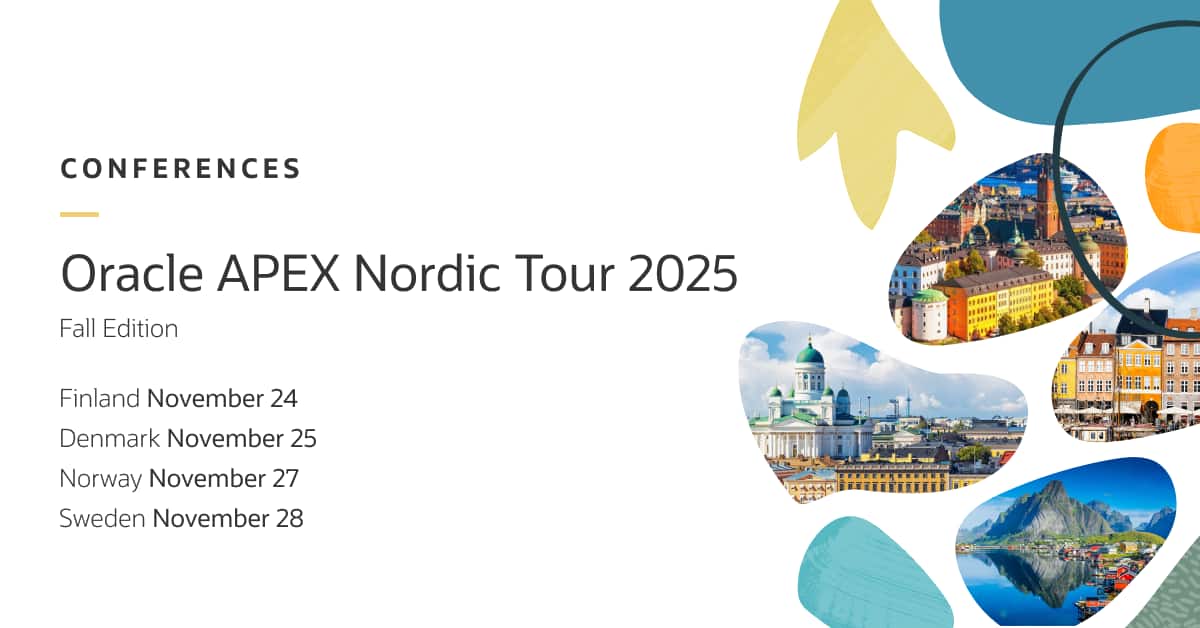 Oracle APEX Nordic Tour 2025 Fall Edition | apex