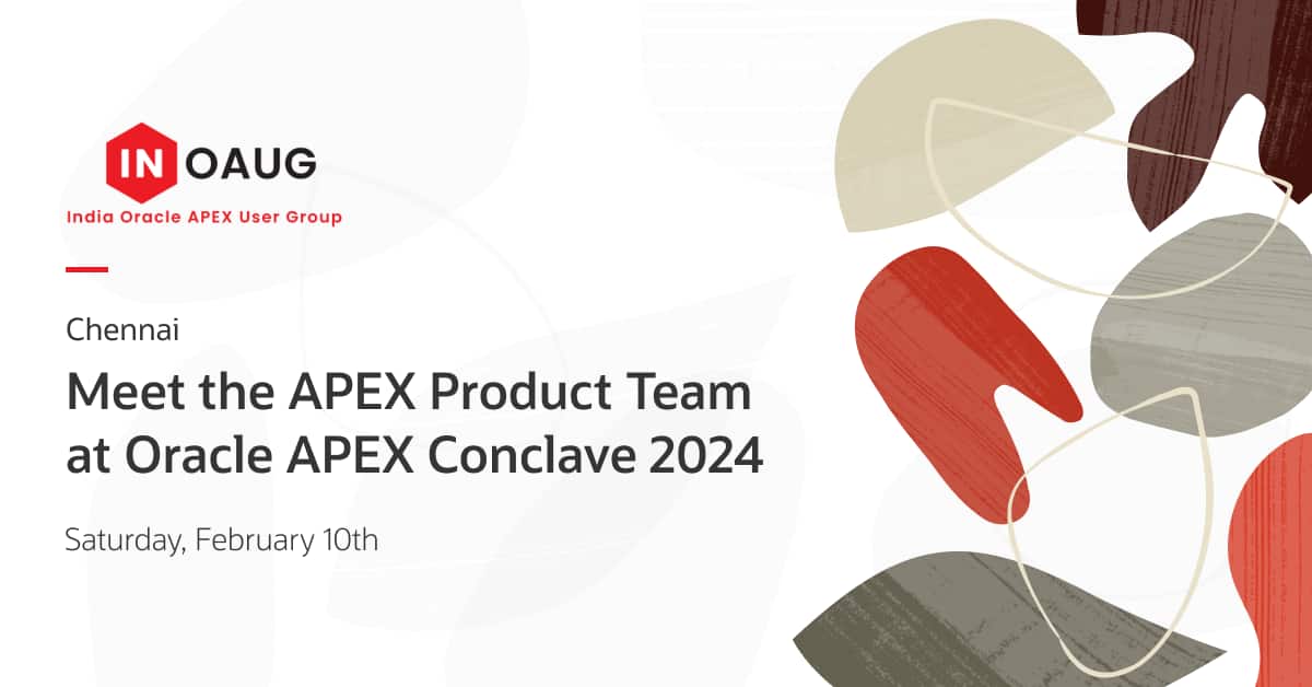 Meet the Oracle APEX Team at APEX Conclave 2024 | apex