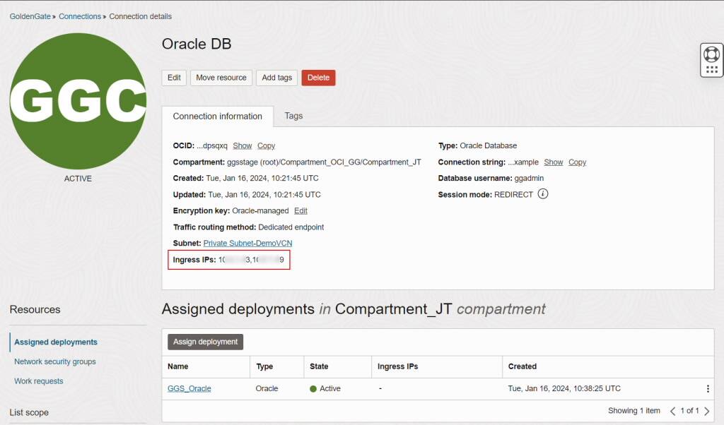 Troubleshoot network connectivity issues in Oracle Cloud Infrastructure (OCI) GoldenGate