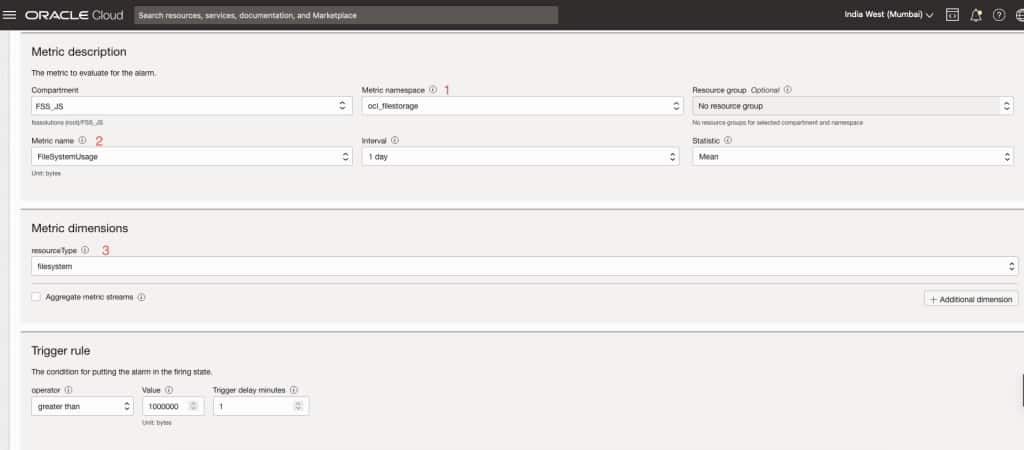 Monitoring Oci File Storage Metrics Through Oci Notifications