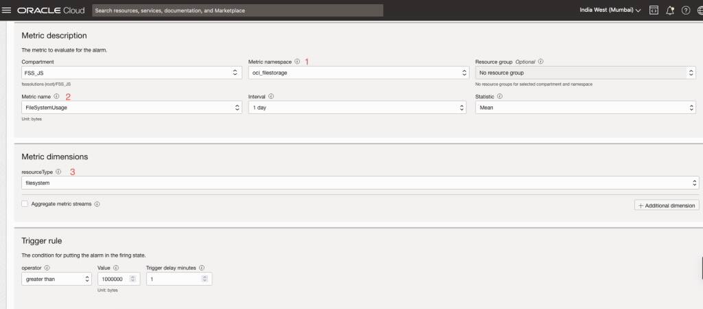 Monitoring Oci File Storage Metrics Through Oci Notifications