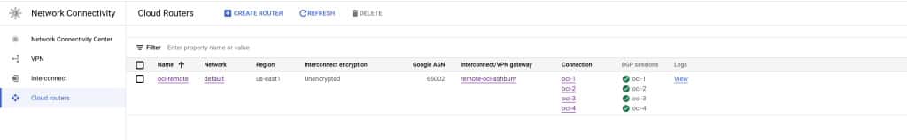 OCI Redundant IPSec Connections for GCP Connectivity
