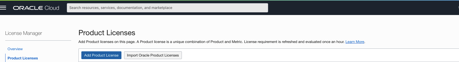 License Manager for Oracle Cloud Infrastructureの発表