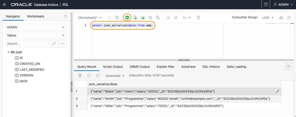 Oracle Database API for MongoDB