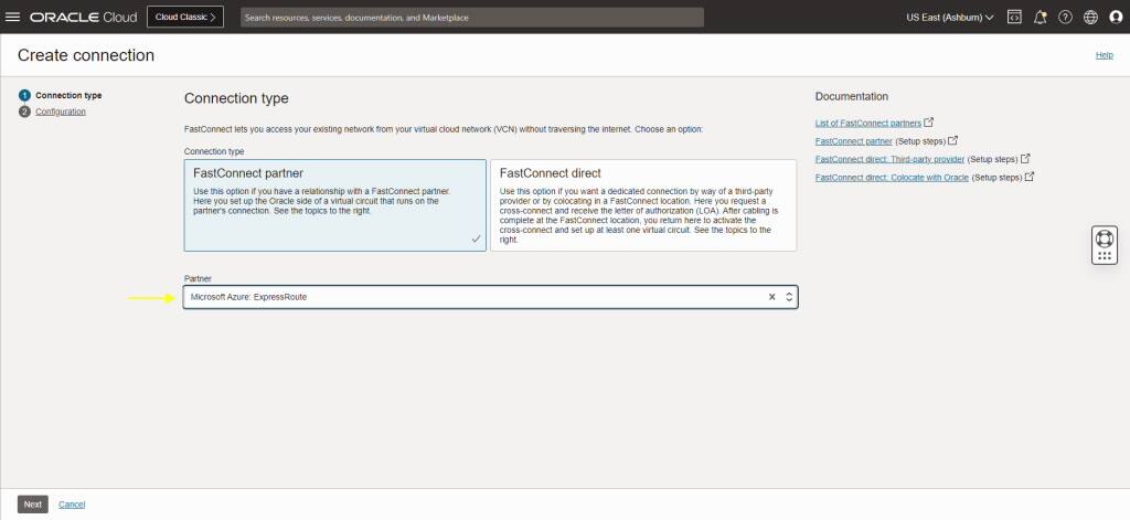 Set up a Private Interconnect Between OCI and Microsoft Azure