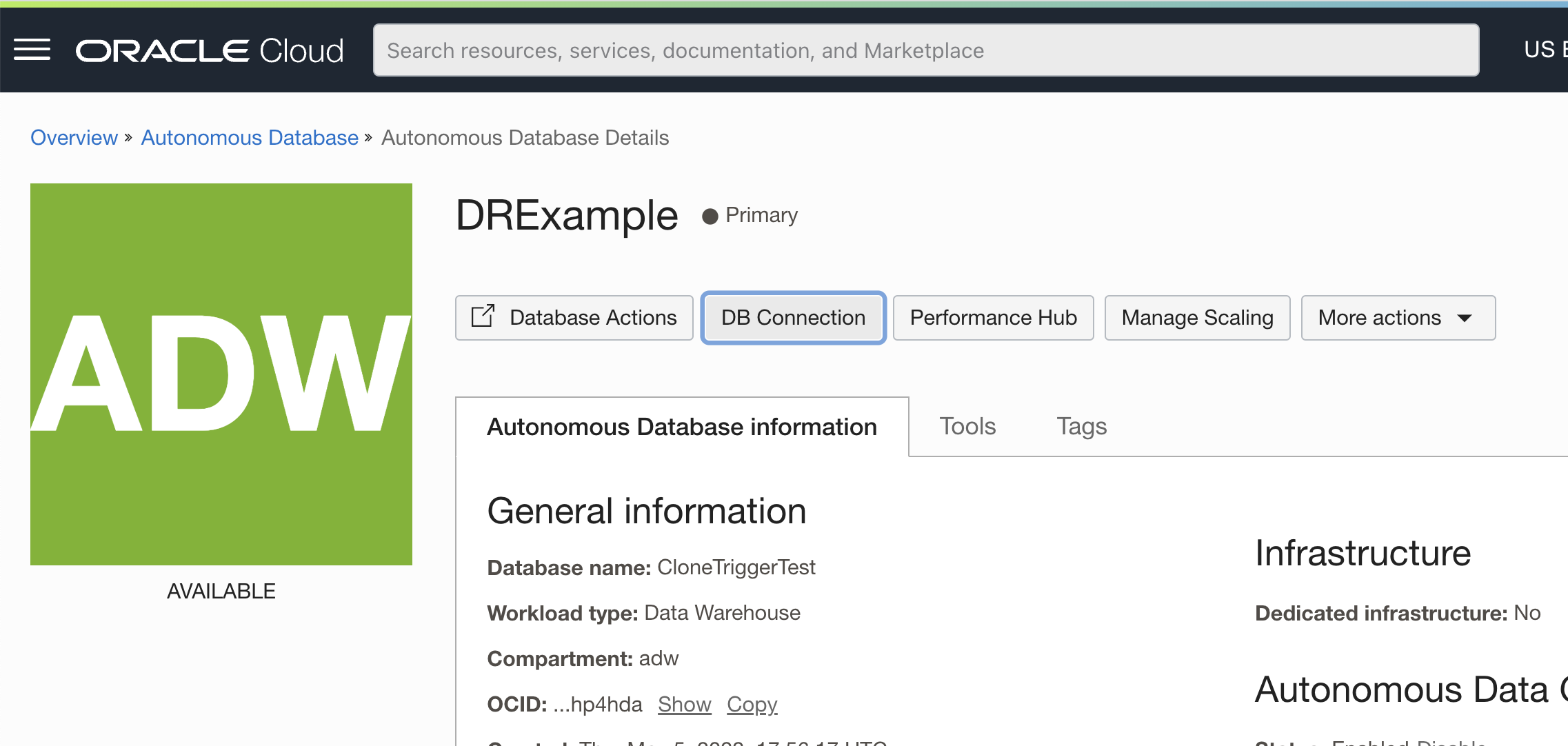 Configure your application mid-tier alongside your database for cross-region disaster recovery