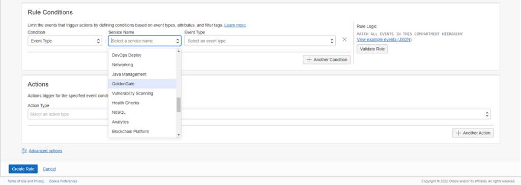 Create Notifications for Oracle Cloud Infrastructure GoldenGate