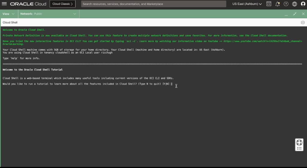 Introducing the user tutorial for Cloud Shell