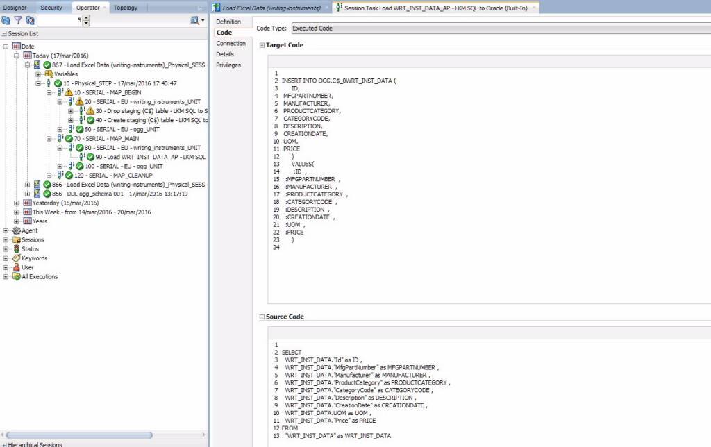 How to load data from Excel using ODI 12.2.1 and Progress DataDirect SequeLink