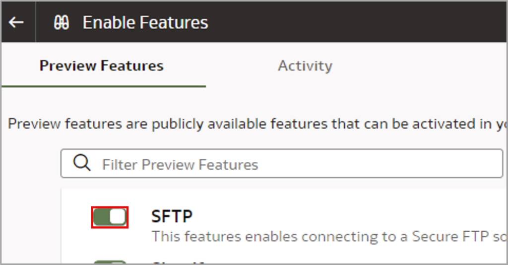 Configure Secure File Transfer Protocol Connector in Oracle Fusion ...