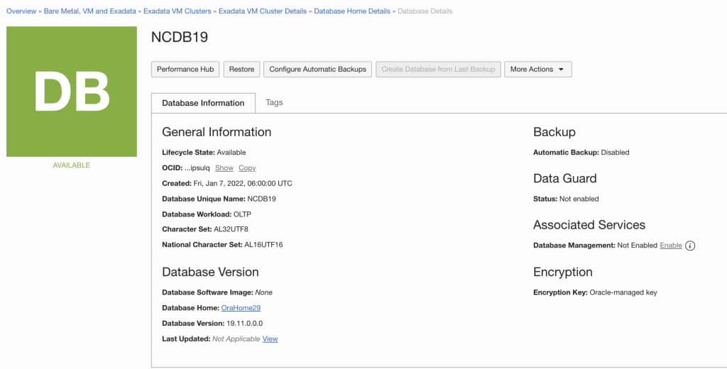 How to Create Non-CDB Database in ExaCS How to Create Non-CDB Database in ExaCS