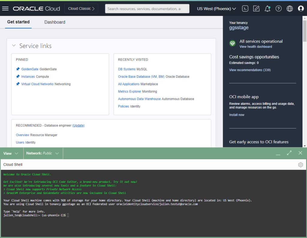 Using Admin Client With Oracle Cloud Infrastructure Oci Goldengate