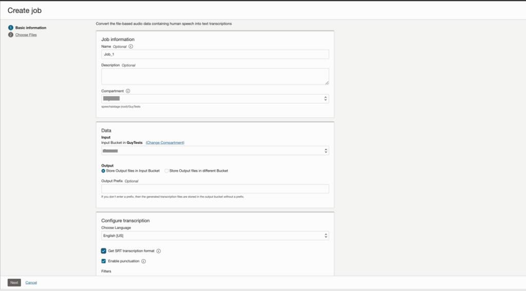 Enabling the notification feature for OCI Speech service