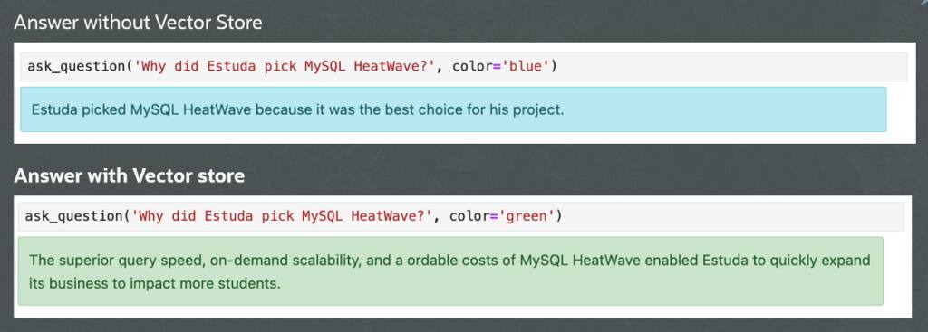 Introducing Vector Store And Generative Ai In Mysql Heatwave