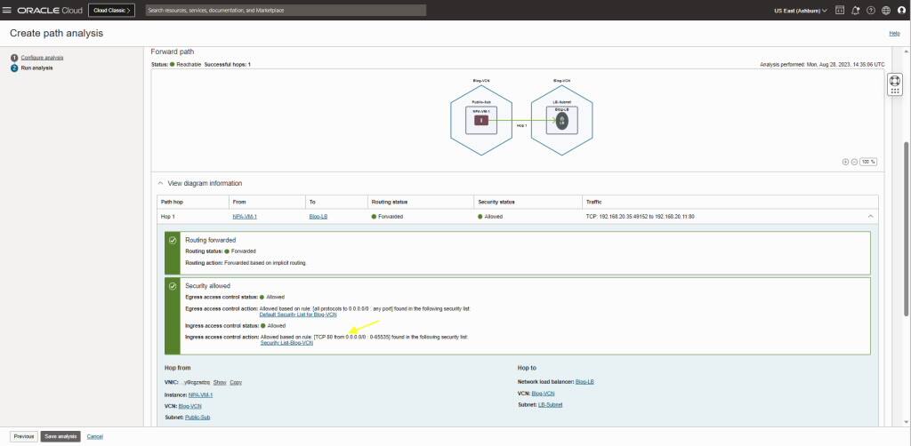 OCI Network Path Analyzer