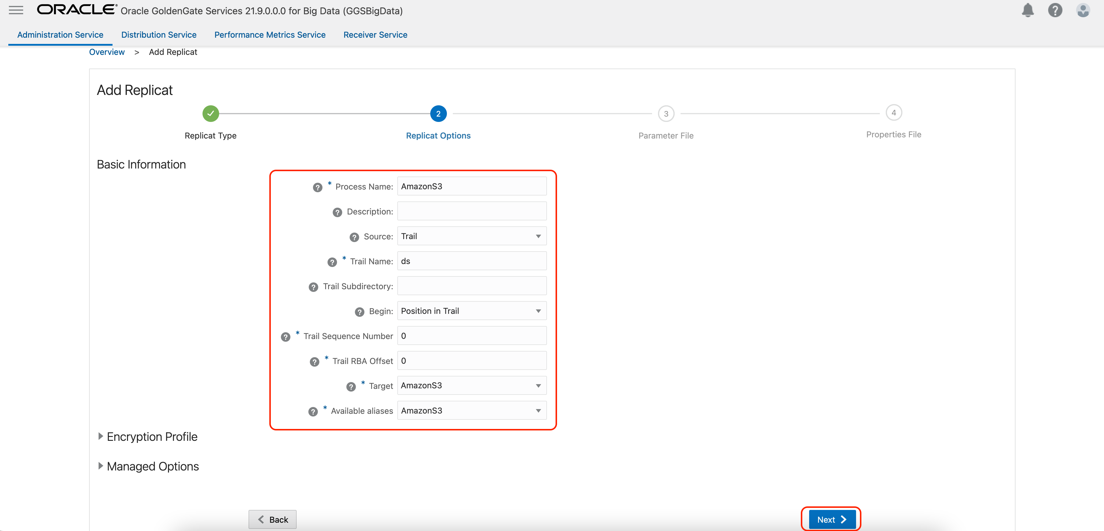 Realtime Data Ingestion to Amazon S3 with OCI GoldenGate