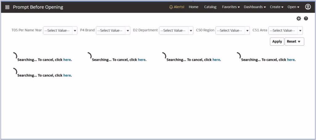 Oracle Analytics Best Practices: Use Prompts before Opening for Faster Dashboards