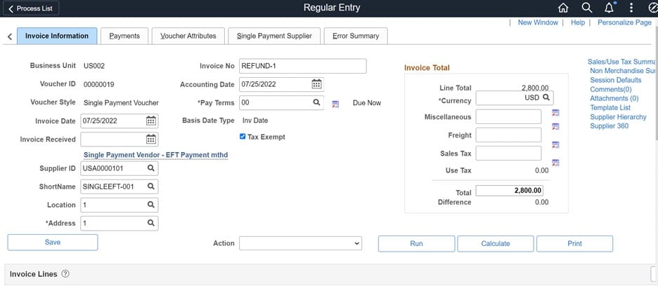How to Refund Credits using Single Payment Vouchers in Peoplesoft ...