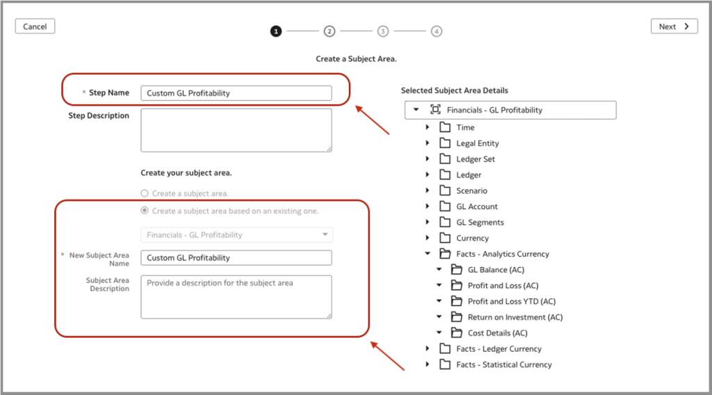 Create Custom General Ledger Metrics Based on Hierarchy in Oracle Fusion Analytics