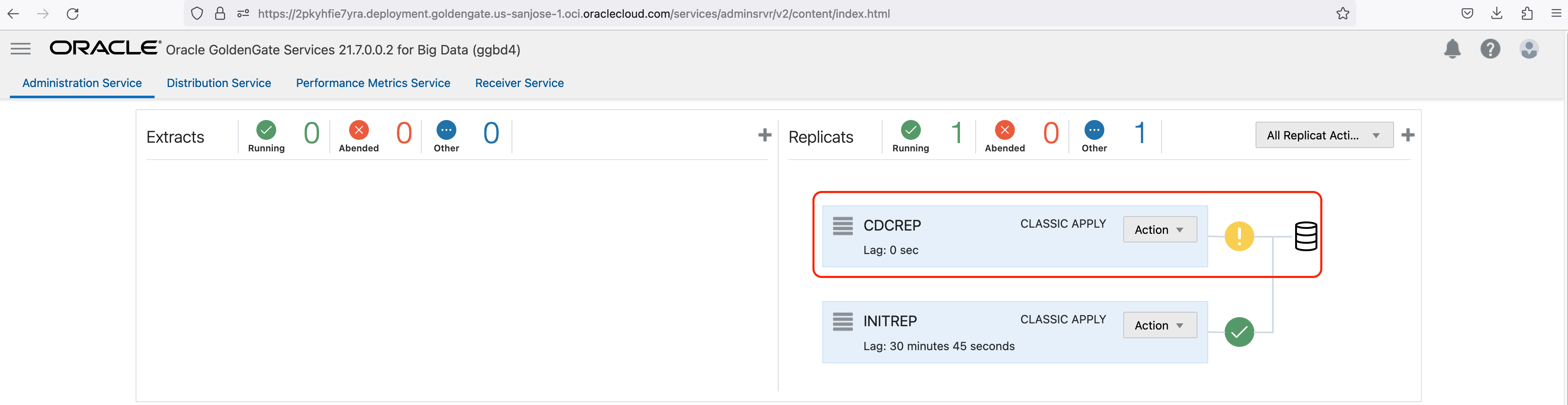 Initial Load with OCI GoldenGate for Big Data