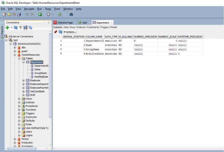 Oracle Sql Developerを使用したociでのmicrosoft Sql Serverデータベースの管理