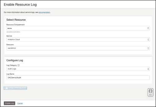 Access Oracle Analytics Cloud Logs Through Integration With Oracle