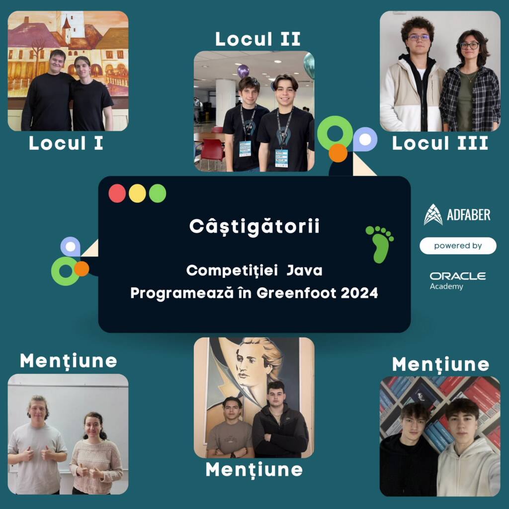 Winners of the Java Competition – Programming in Greenfoot for students in Romania announced