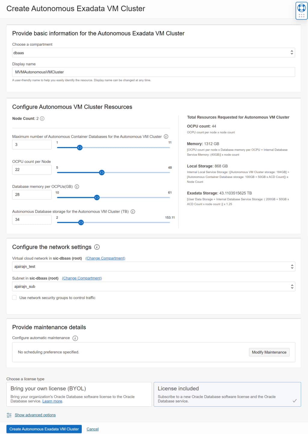 Multiple VM Autonomous Database on Dedicated Exadata Infrastructure