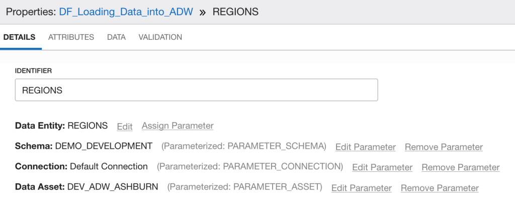 Using Parameters in Oracle Cloud Infrastructure (OCI) Data Integration