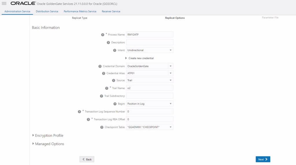 Migrate AWS RDS MySQL/Maria DB to OCI using OCI Goldengate Service