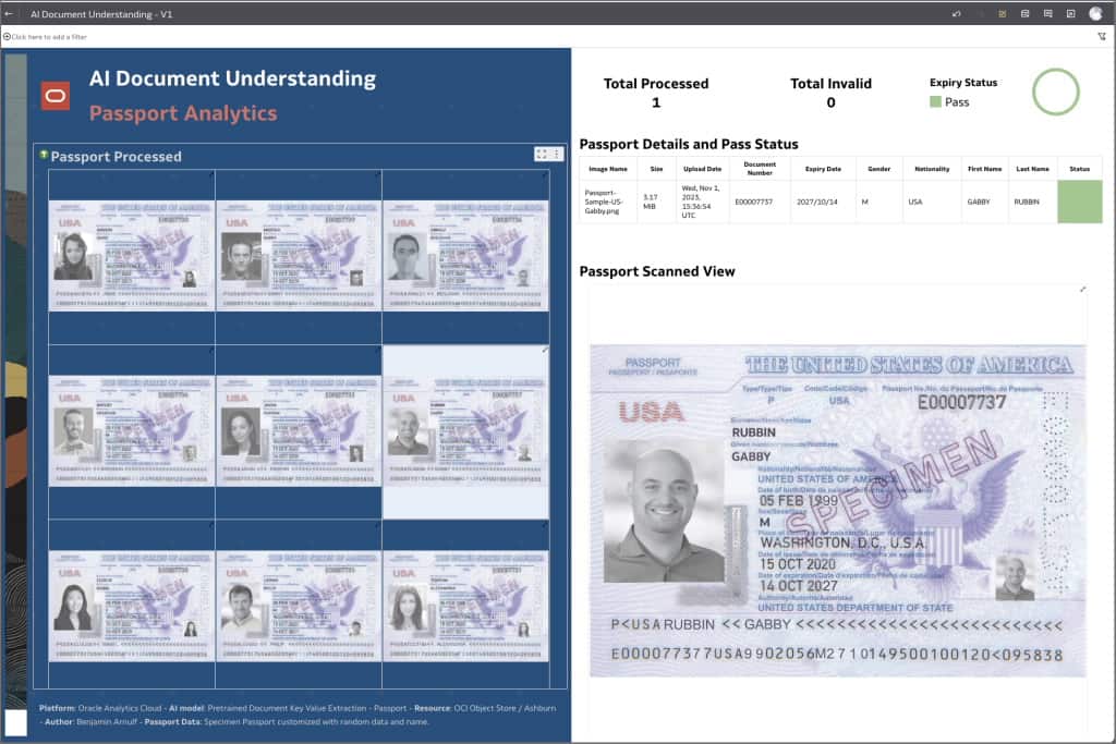Extract key values with Oracle Analytics and OCI Document Understanding