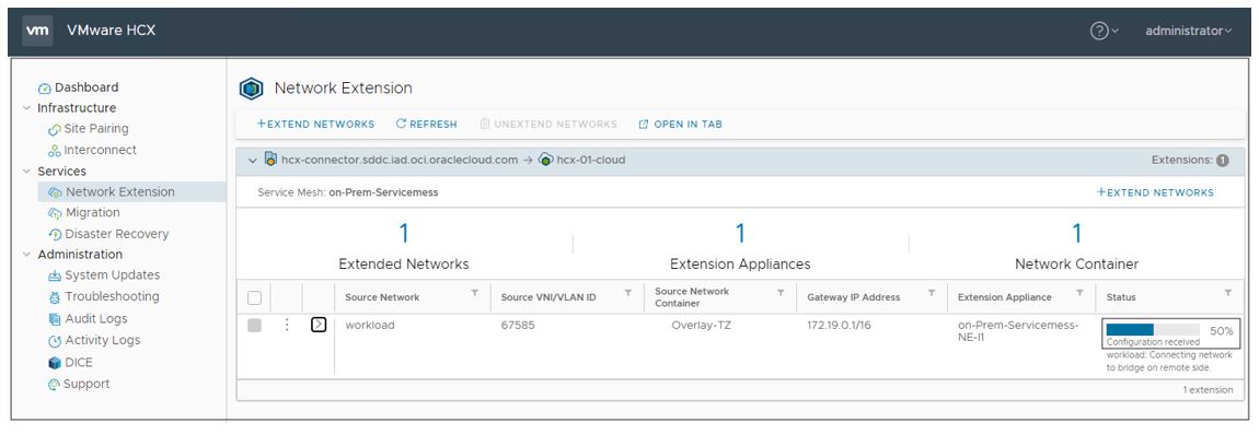 L2 network extension from on-premises VMware environment to Oracle ...