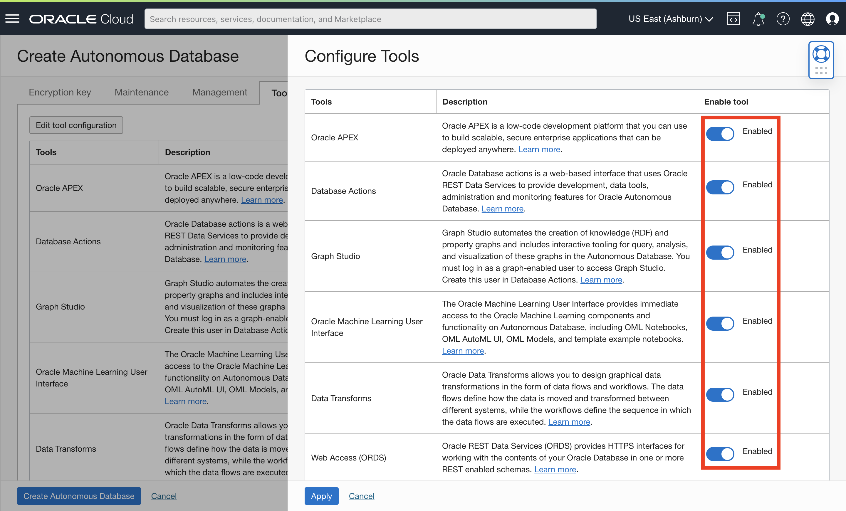 Manage Autonomous Database Built-in Tools