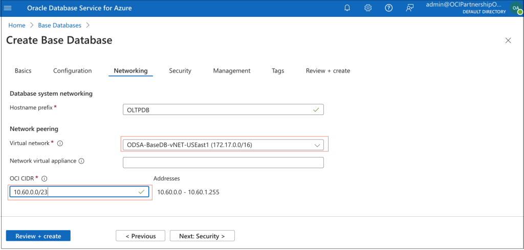 Oracle Database Service for Azureを使用したアプリケーションアーキテクチャの分割 (2023/01/20)