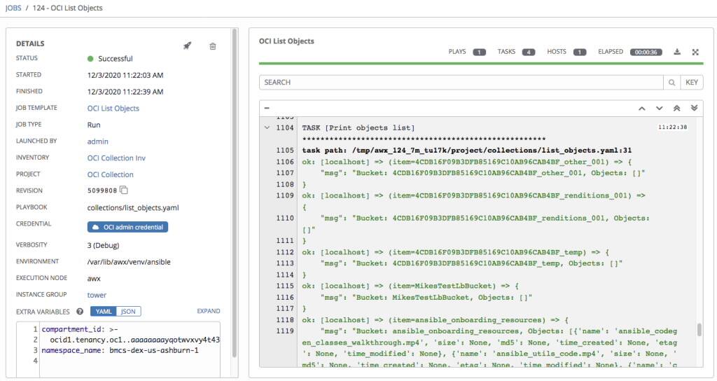 Using Oracle Cloud Infrastructure with Ansible Tower and AWX