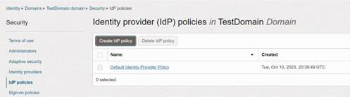 Using OCI Identity provider policy to automatically set an identity provider based on username ...