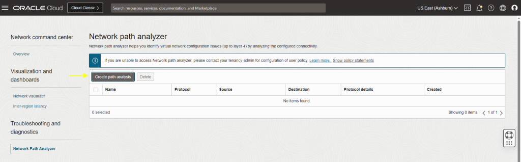 OCI Network Path Analyzer
