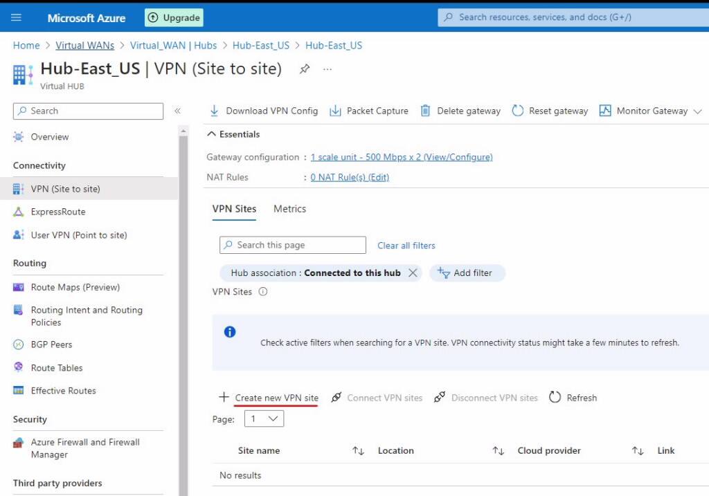 Setting Up Site-to-Site VPN Connectivity from OCI to Azure Virtual WAN