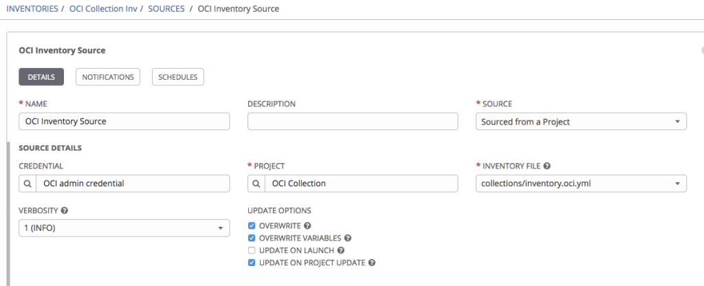 Using Oracle Cloud Infrastructure with Ansible Tower and AWX