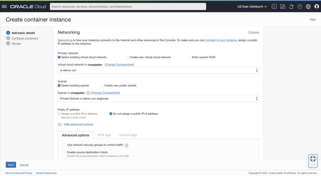 Getting started with OCI Container Instances