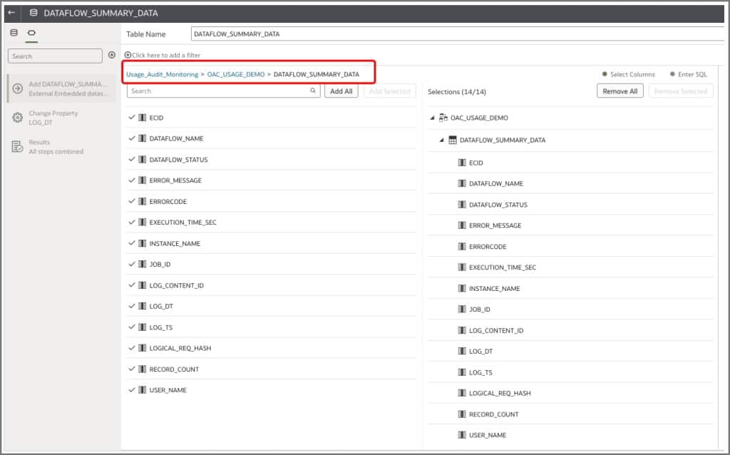 Usage Insights for Oracle Analytics Cloud using OCI Logging