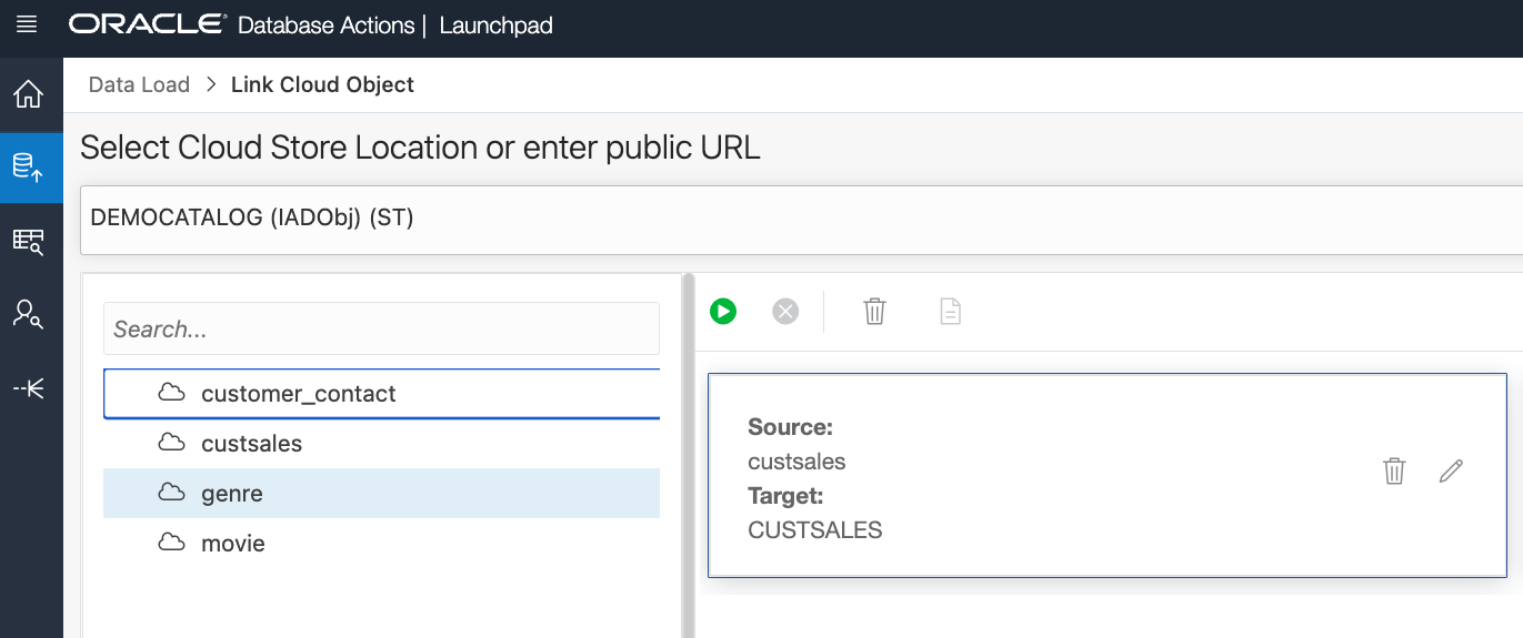 Announcement: bring Data Catalog objects into Autonomous Database Data Studio