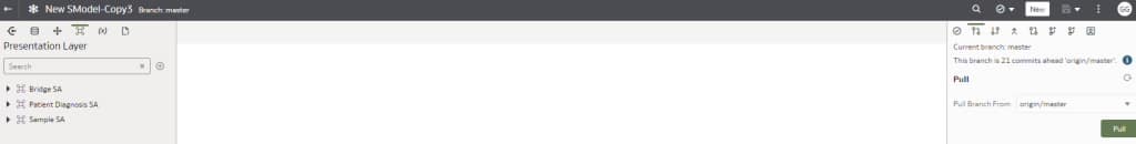Integration of Oracle Analytics Cloud Semantic Modeler with Git