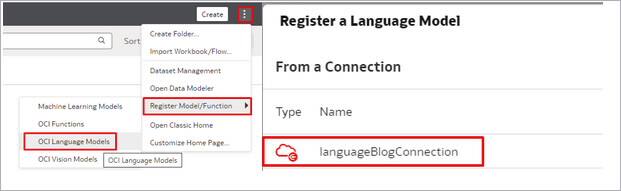 Register Oci Language Models In Oracle Analytics Cloud