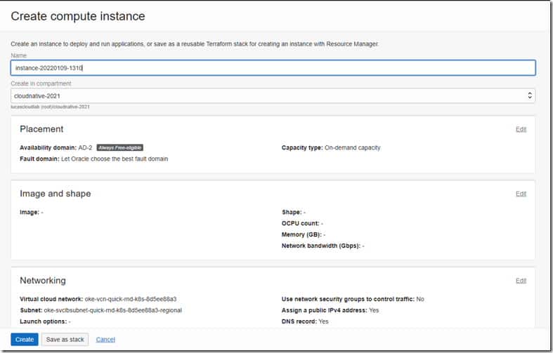 Quickstart a Compute Instance on OCI