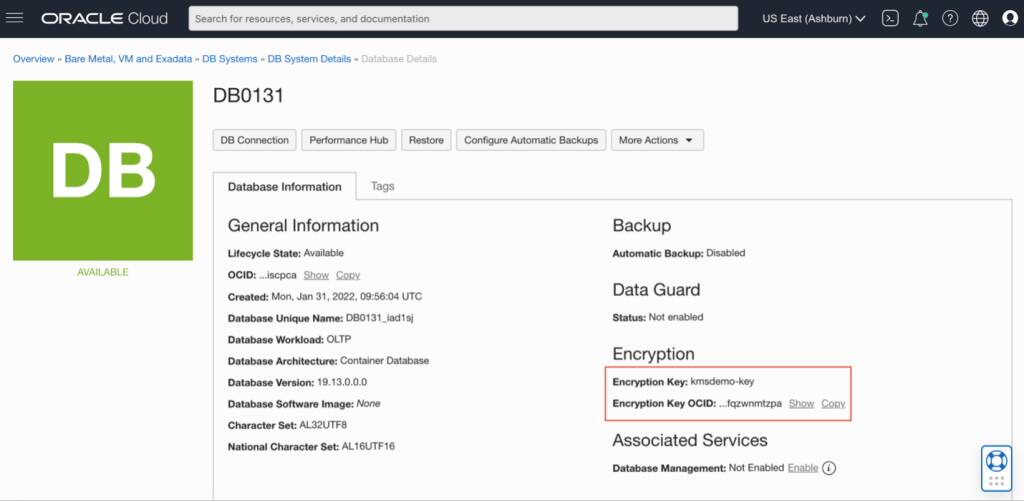 Oci Vault Integration With Oracle Database Cloud Service